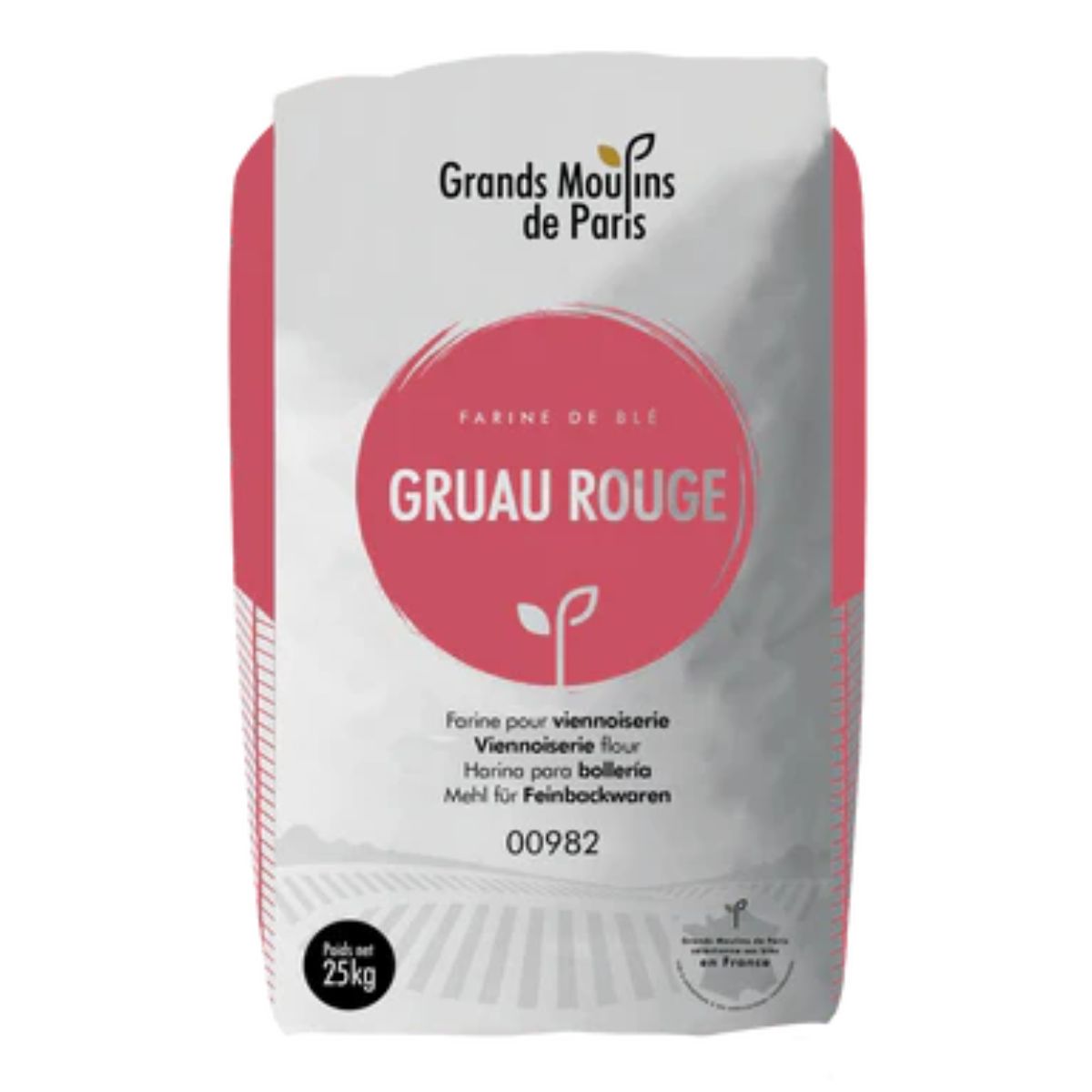 Grands Moulins de Paris Gruau Rouge Wheat Flour for Croissants - 25KG ...