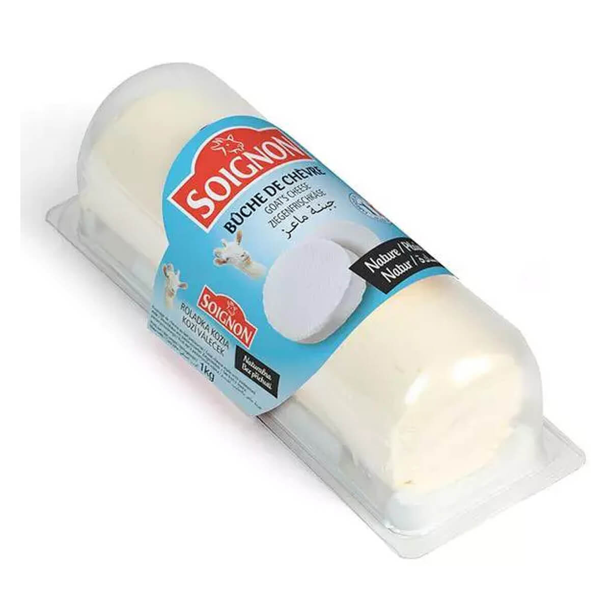 Soignon Goat Cheese, Skinless, Chevre Buche - 1KG — Addtocart.ae