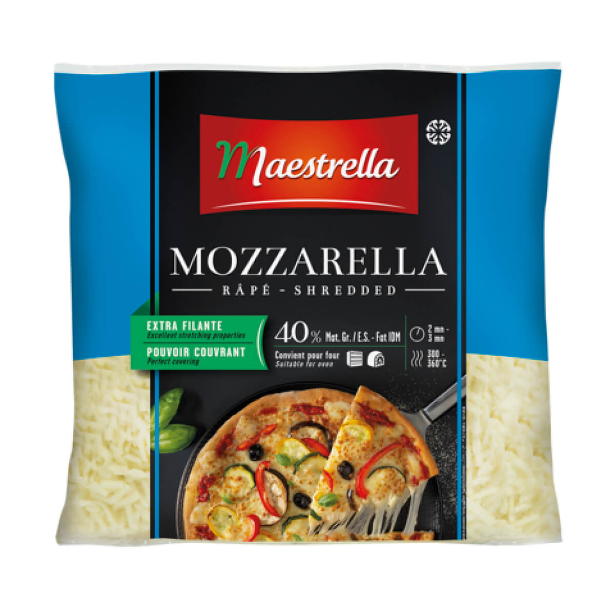 Maestralla Mozzarella Cheese Shredded, France - 2.5KG — Addtocart.ae